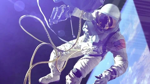 Animation of NASA Astronaut in outer spa... | Stock Video | Pond5