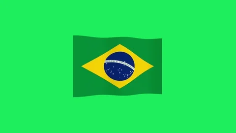 Animation the national flag of Brazil on... | Stock Video | Pond5