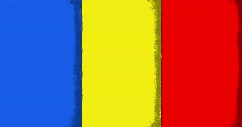 Animation with the national flag of Roma... | Stock Video | Pond5