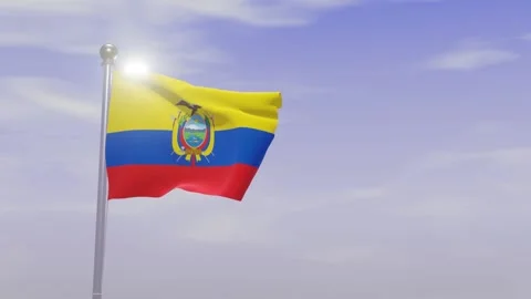 Animation National Flag with Sky and Win... | Stock Video | Pond5