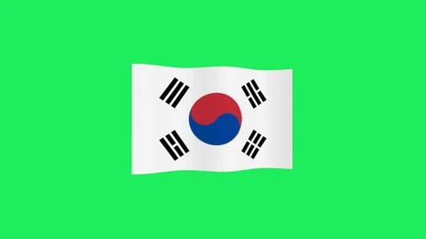 Animation the national flag of South Kor... | Stock Video | Pond5