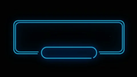 Animation neon light text box isolate on... | Stock Video | Pond5