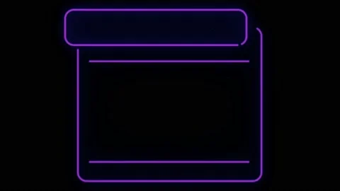 Animation neon light text box isolate on... | Stock Video | Pond5