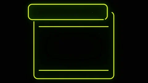 Animation neon light text box isolate on... | Stock Video | Pond5