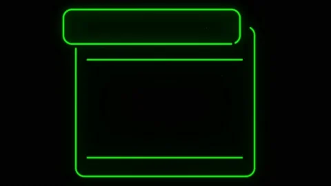 Animation neon light text box isolate on... | Stock Video | Pond5