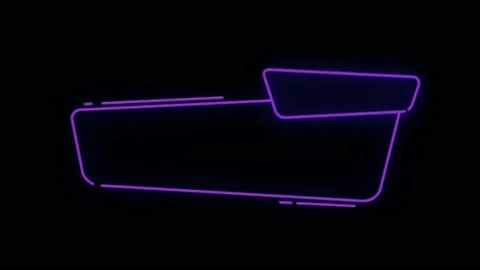 Animation neon light text box isolate on... | Stock Video | Pond5