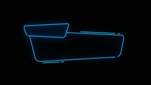 Animation neon light text box isolate on... | Stock Video | Pond5