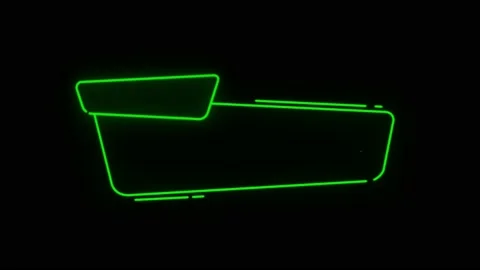 Animation neon light text box isolate on... | Stock Video | Pond5