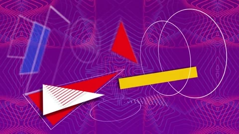 Animation of neon pattern and shapes on ... | Stock Video | Pond5