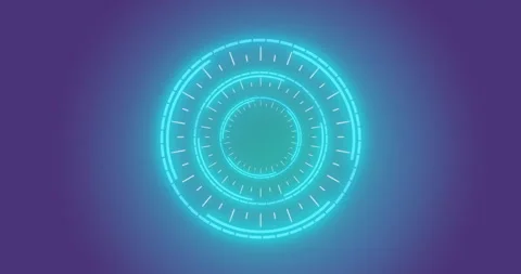 Animation of neon scope scanning on blue... | Stock Video | Pond5