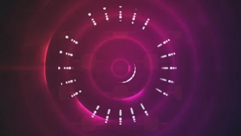 Animation of neon scope scanning on pink... | Stock Video | Pond5