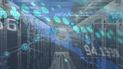 Animation of network of connections and ... | Stock Video | Pond5