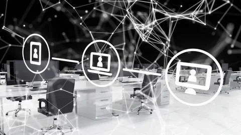 Animation of network of connections and ... | Stock Video | Pond5