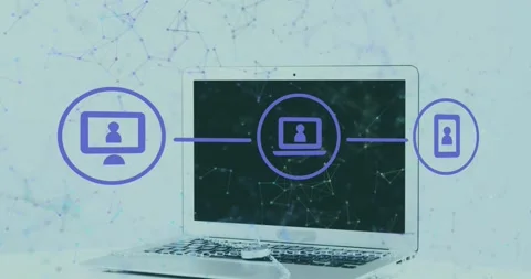 Animation of network of connections and ... | Stock Video | Pond5