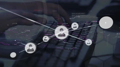 Animation of network of connections and ... | Stock Video | Pond5