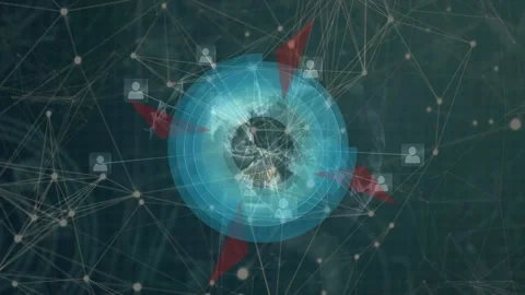 Animation of network of connections and ... | Stock Video | Pond5