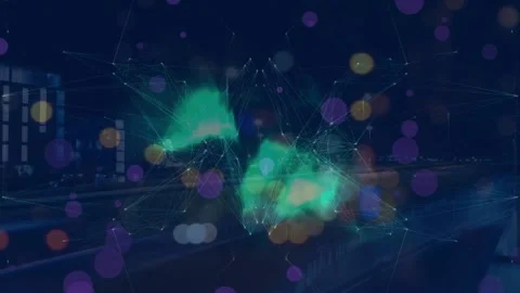 Animation of network of connections and ... | Stock Video | Pond5
