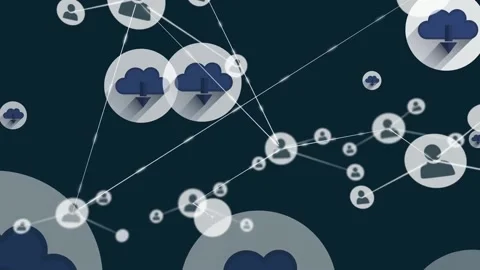 Animation of network of connections on b... | Stock Video | Pond5