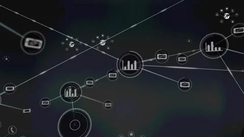 Animation of network of connections on b... | Stock Video | Pond5