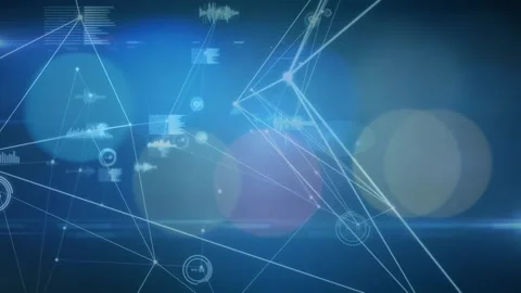 Animation of network of connections with... | Stock Video | Pond5