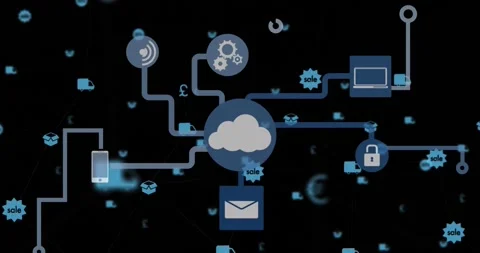 Animation of network of connections with... | Stock Video | Pond5