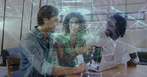 Animation of network of connections with... | Stock Video | Pond5