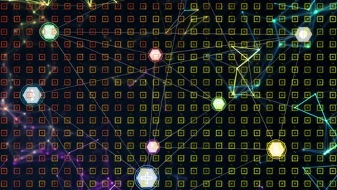 Animation of network of connections on d... | Stock Video | Pond5