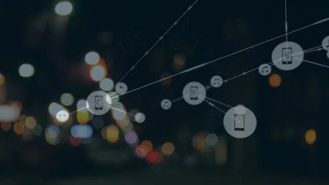Animation of network of connections with... | Stock Video | Pond5