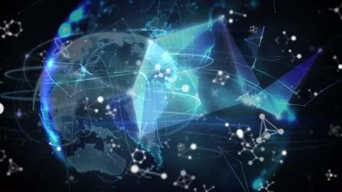 Animation of network of connections with... | Stock Video | Pond5