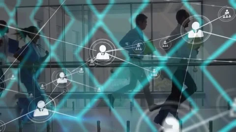 Animation of network of connections with... | Stock Video | Pond5