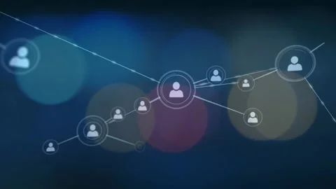 Animation of network of connections with... | Stock Video | Pond5