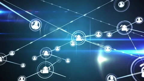 Animation of network of connections with... | Stock Video | Pond5