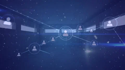 Animation of network of connections with... | Stock Video | Pond5