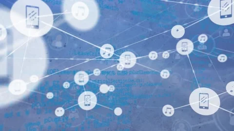 Animation of network of connections with... | Stock Video | Pond5