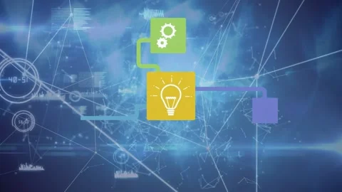 Animation of network of connections with... | Stock Video | Pond5