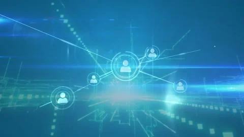 Animation of network of connections with... | Stock Video | Pond5