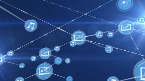 Animation of network of connections with... | Stock Video | Pond5