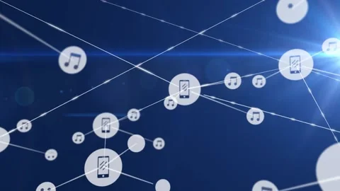 Animation of network of connections with... | Stock Video | Pond5