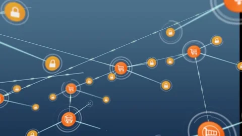 Animation of network of connections with... | Stock Video | Pond5