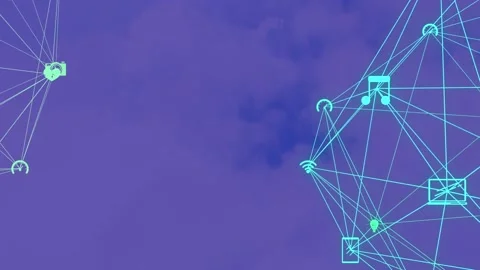 Animation of network of connections with... | Stock Video | Pond5