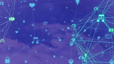 Animation of network of connections with... | Stock Video | Pond5
