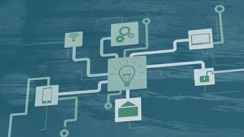 Animation of network of connections with... | Stock Video | Pond5