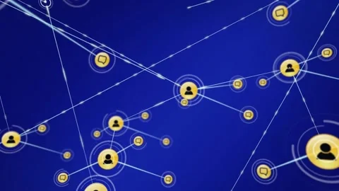Animation of network of connections with... | Stock Video | Pond5
