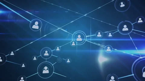 Animation of network of connections with... | Stock Video | Pond5