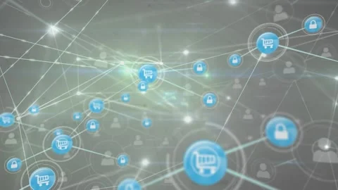 Animation of network of connections with... | Stock Video | Pond5