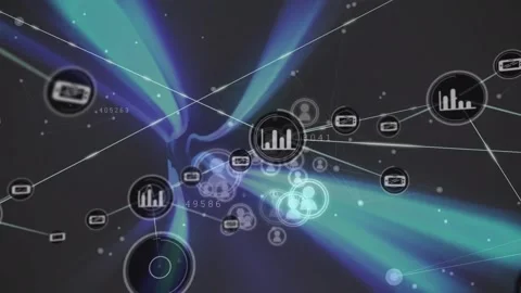 Animation of network of connections with... | Stock Video | Pond5