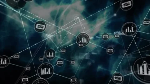 Animation of network of connections with... | Stock Video | Pond5
