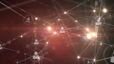 Animation of network of connections with... | Stock Video | Pond5