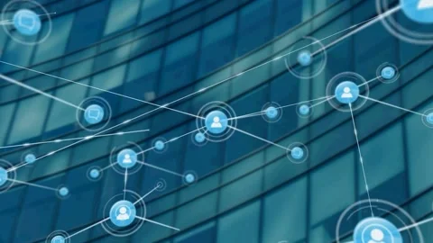 Animation of network of connections with... | Stock Video | Pond5