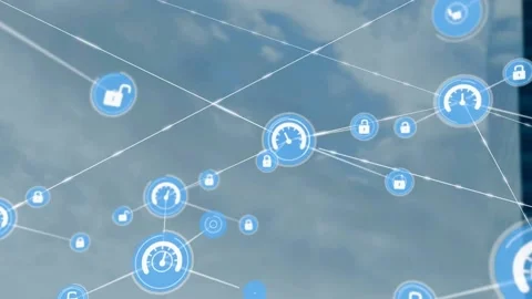 Animation of network of connections with... | Stock Video | Pond5